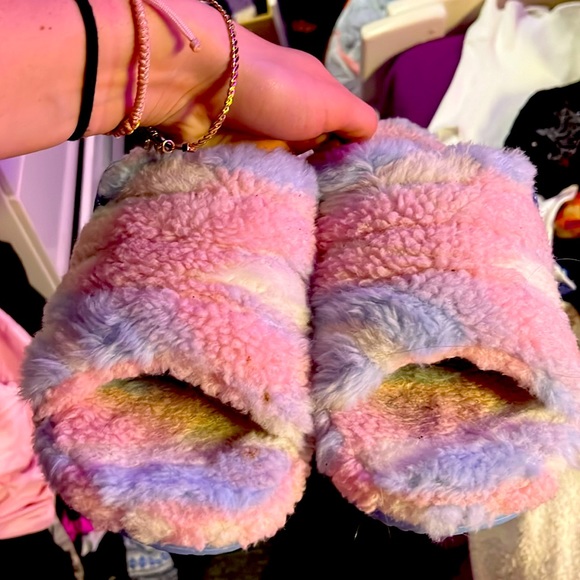 UGG | Shoes | Tie Dye Platform Ugh Slides New Ish Condition | Poshmark